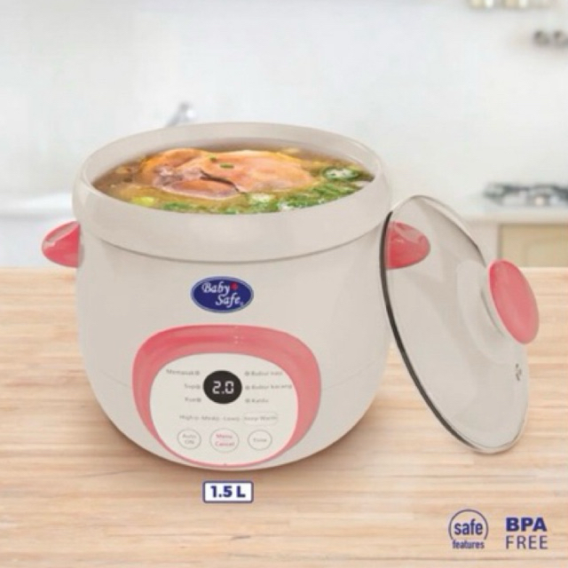 Jual Baby Safe LB017 Slow Cooker 1.5L - Alat Masak MPASI Anak Bayi ...