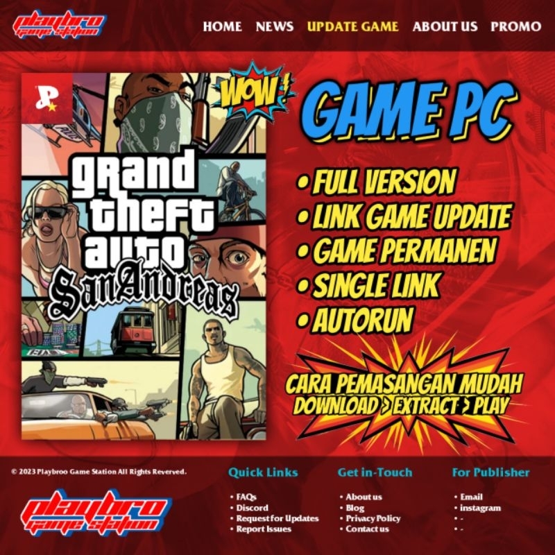 Jual Grand Theft Auto San Andreas Game PC/Laptop Google Drive (Download ...