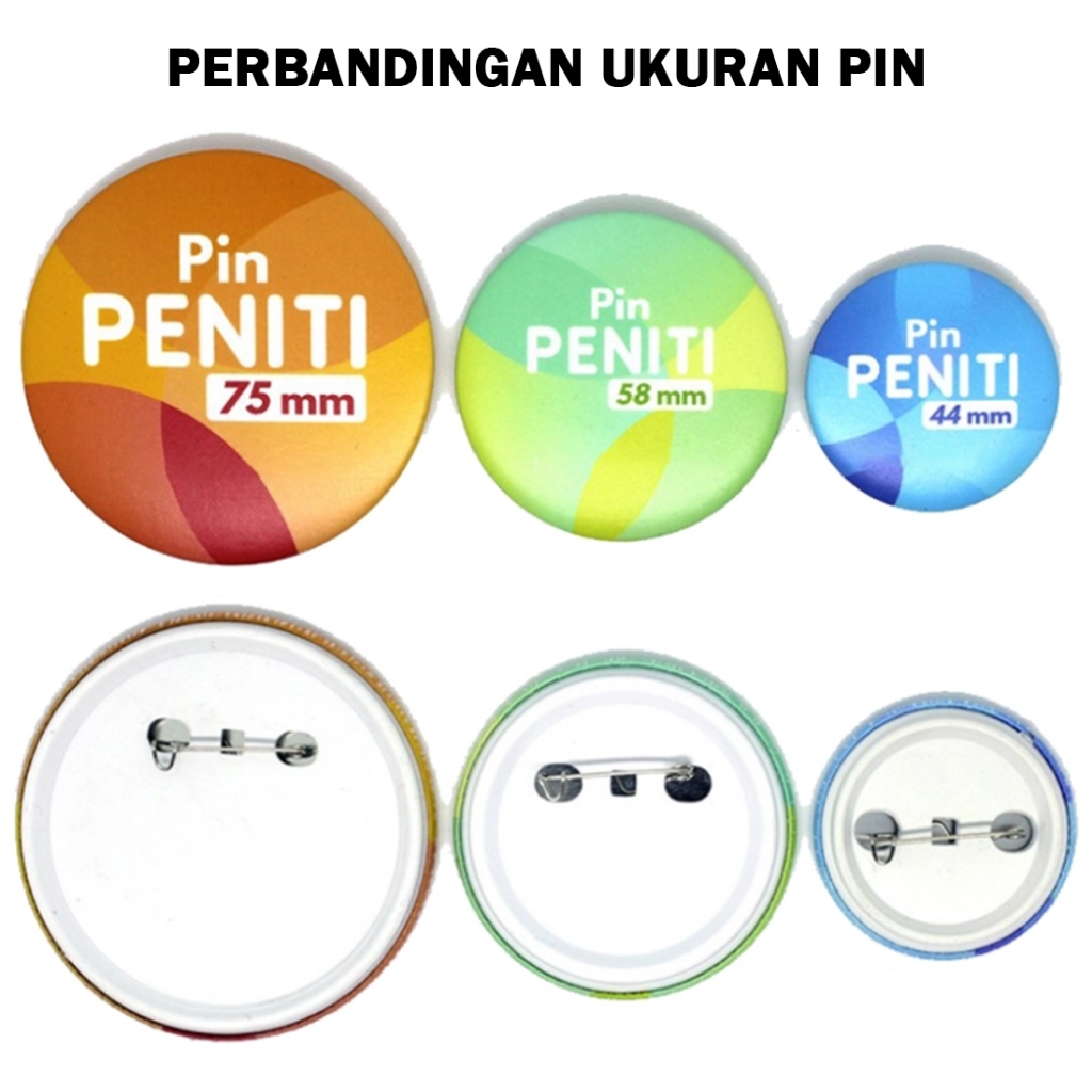 Jual Cetak Pin Peniti bros Custom Full Print 58mm | Shopee Indonesia