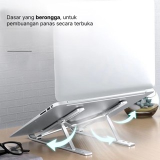 Jual Stand Holder Alas Laptop Aluminium Aesthetic Portabe Lipat Tatakan ...
