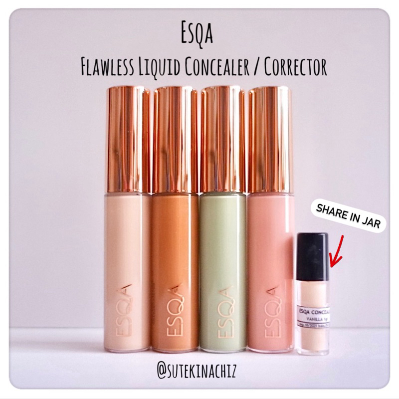 Jual [SHARE] ESQA Flawless Liquid Concealer Corrector share in jar ...