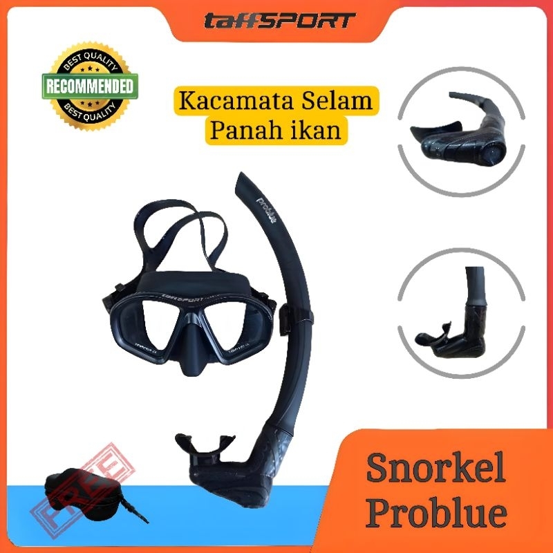 Jual Kacamata Selam Panah Ikan Masker freedive Apnea Set Tube Selang ...