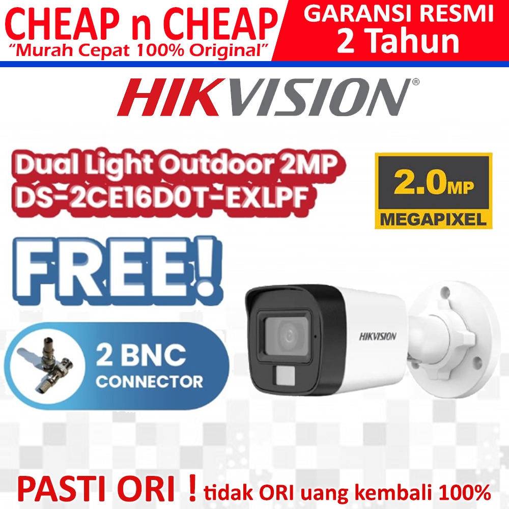 Jual HikVision DS 2CE16D0T EXLPF 2MP Dual Light Outdoor Fixed Hik Vision | Shopee Indonesia