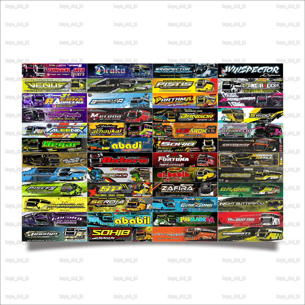 Jual Stiker Bus Telolet Basuri Panjang, Stiker Bus Mania, Stiker Bus ...
