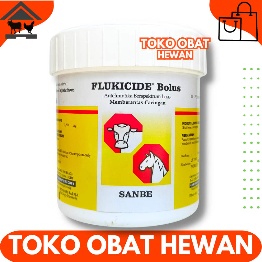 Jual FLUKICIDE BOLUS 42 BOLUS (1 POT) SANBE - Obat Cacing Sapi Kerbau ...