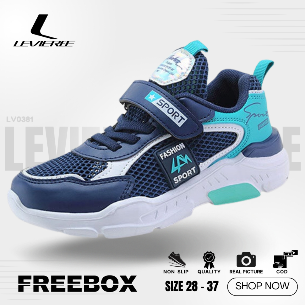 Jual LEVIERE SIZE 28-37 FREE BOX LV0381 Sepatu Sneakers Anak Laki-Laki ...