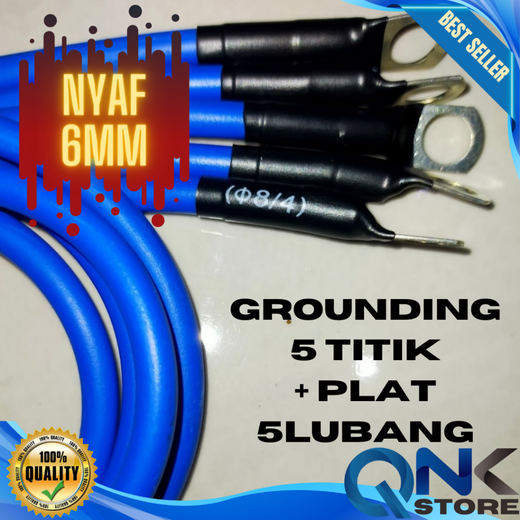 Jual Kabel Grounding 5 Titik Full Tembaga NYAF 6mm Biru Negatif Massa ...