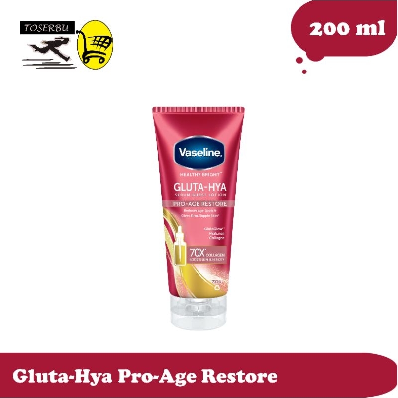 Jual VASELINE Gluta-Hya Pro Age Restore Serum Burst Lotion 200ml ...