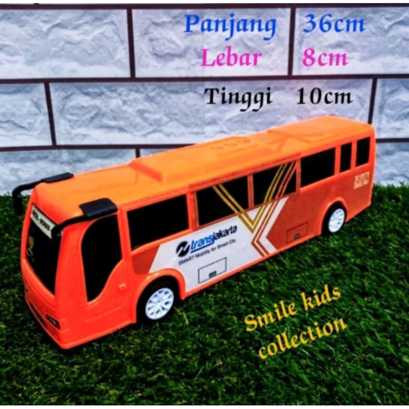 Jual Mainan Bus Transjakarta - Mobil Bis Busway Tarik Dorong Anak ...