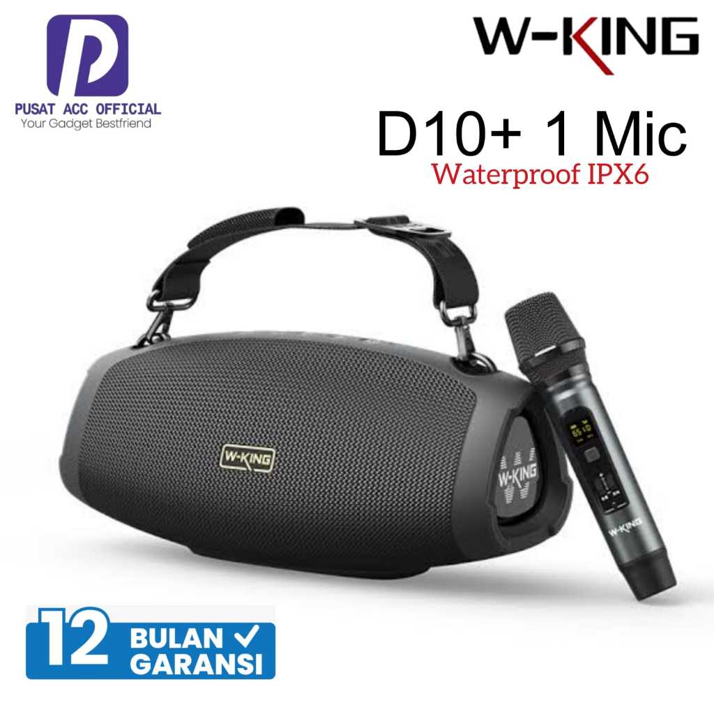 Jual Speaker Bluetooth Karaoke Portable WKING D10+ Party Box Super Bass ...