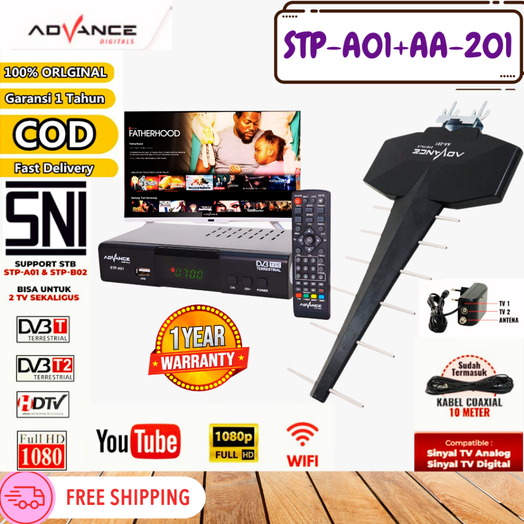 Jual 【Ready+Bisa dikirim hari ini】Advance Set Top Box TV Digital Receiver STP-A02/STP-A01 ...