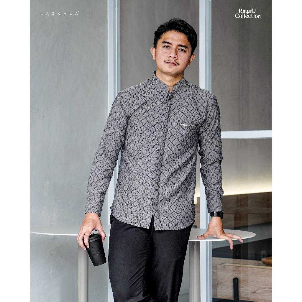 Jual Laskala Basic - Asraf | Kemeja Batik Muslim Koko Lengan Panjang ...