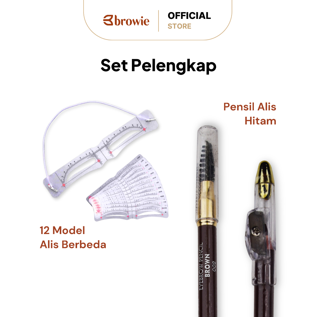 Jual [Set Pelengkap browie] Cetakan Alis Tali 12in1 + Eyebrow Pencil ...