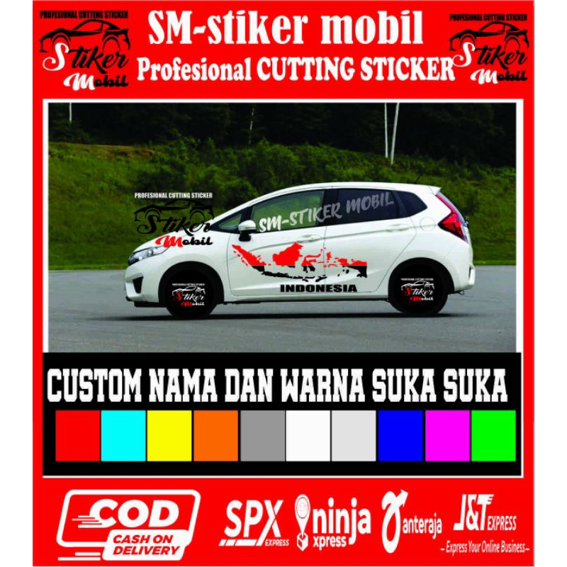 Jual stiker mobil peta Indonesia stiker body mobil sticker cutting ...