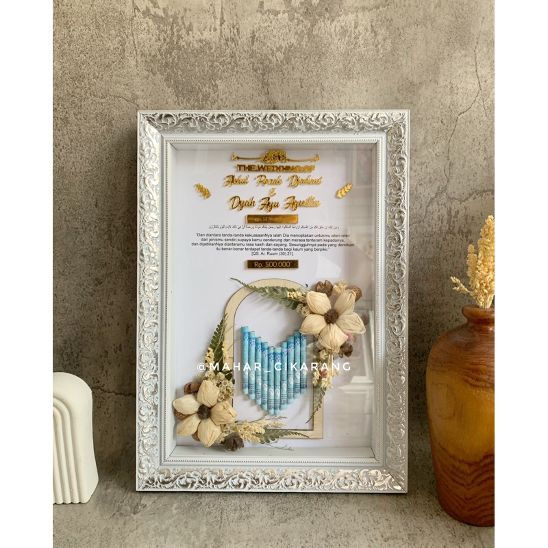 Jual Mahar Pernikahan / Mahar Nikah / Bingkai mahar pernikahan akrilik ...