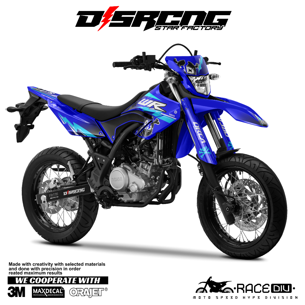 Jual Decal WR155 Biru Hitam Full Body Premium Custom | Shopee Indonesia