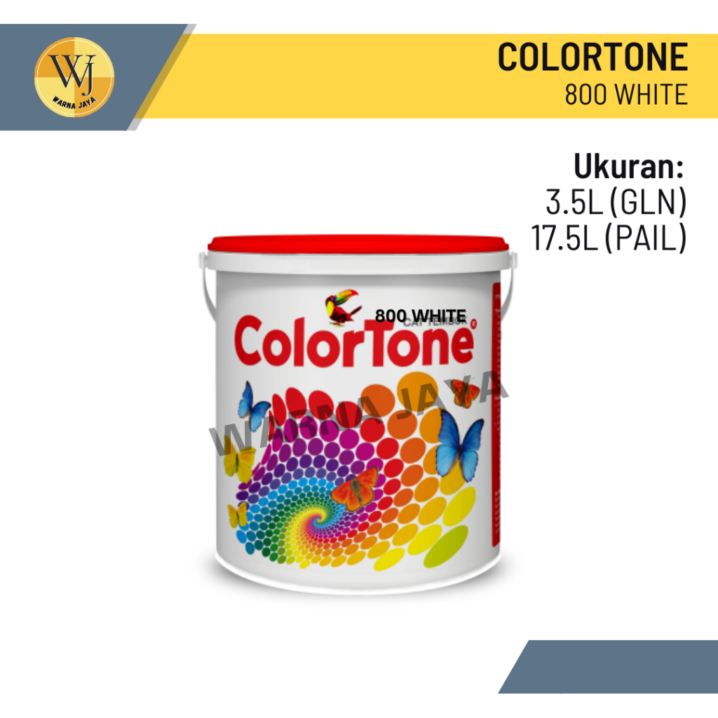 Jual CAT TEMBOK COLORTONE 800 WHITE / CAT TEMBOK INTERIOR GLN (3,5L ...