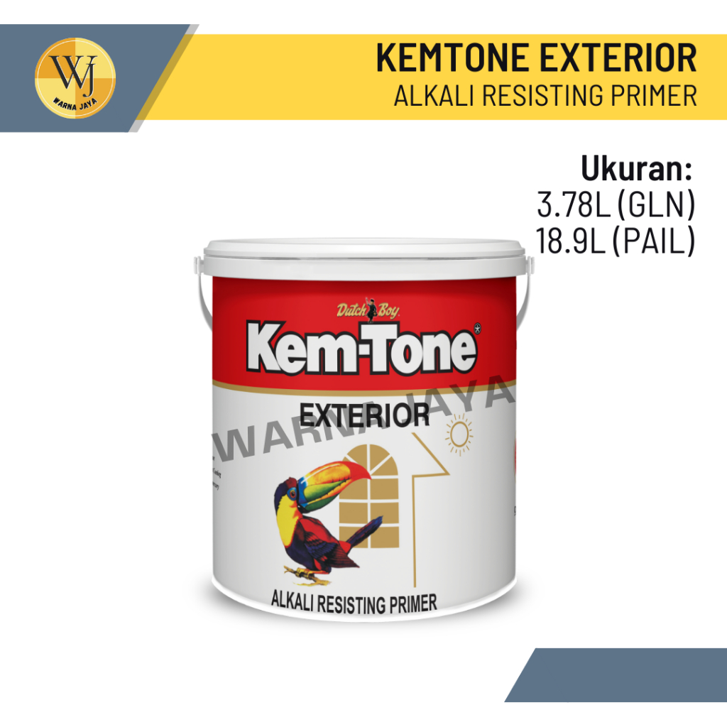 Jual CAT TEMBOK KEMTONE EXTERIOR ALKALI RESISTING PRIMER GLN (3,78L ...