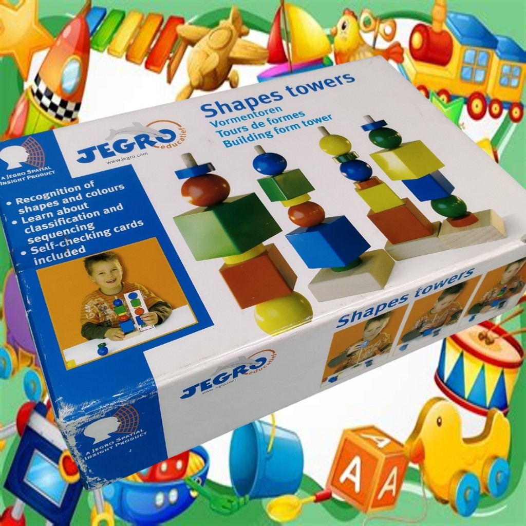 Jual Mainan Edukasi Building Form Tower / Shapes Tower 56 Pcs + Check ...