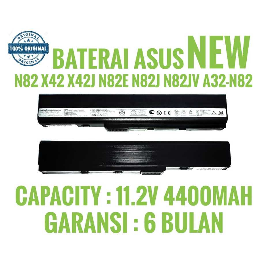 Jual BATERAI ASUS N82 X42 X42J N82E N82J N82JV A32-N82 ORI BLACK ...