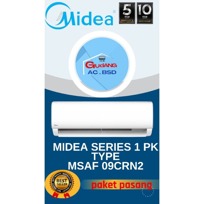 Jual Midea 1 pk tipe MSAF 09CRN2(x) AC SPLIT + PASANG INSTALASI ...