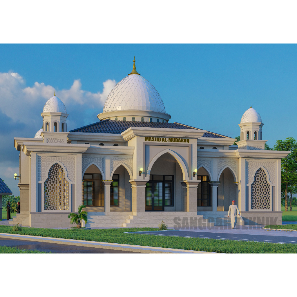 Jual GAMBAR DESAIN MASJID UKURAN 18x18 SUDAH TERMASUK TERAS | Shopee ...