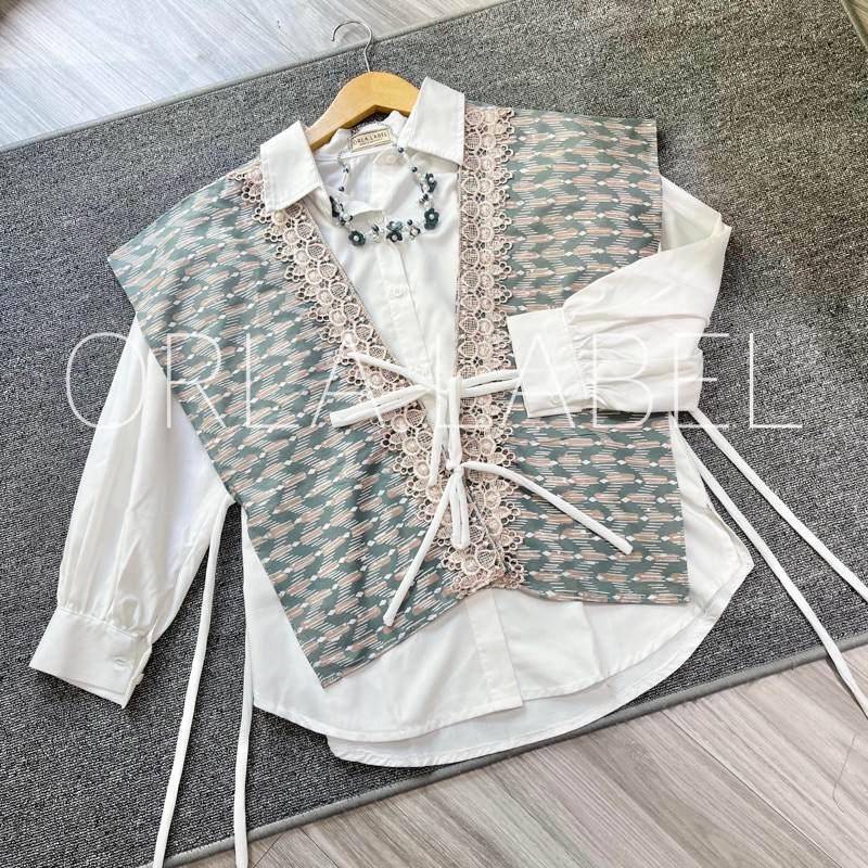 Jual (READYSTOCK) Tania vest / vest batik modern /baju kantor / vest ...