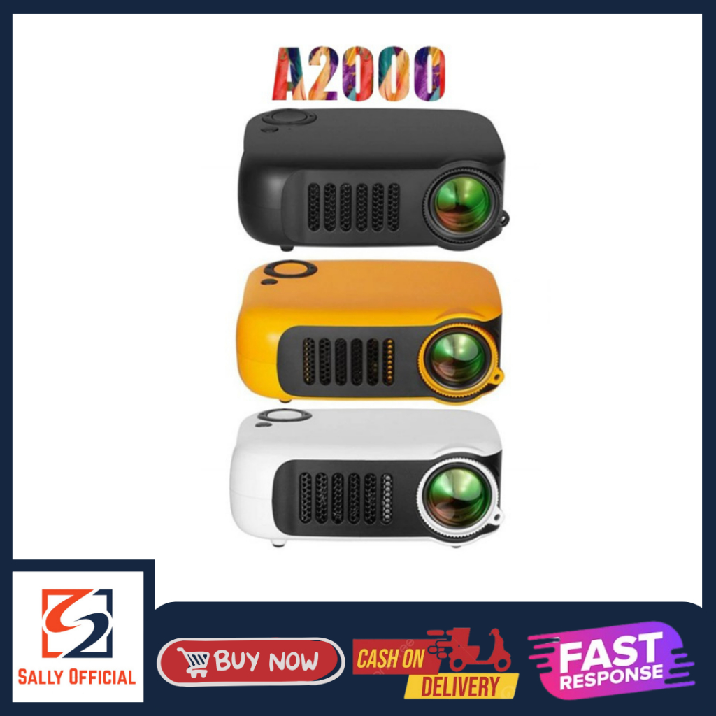 Jual Mini Projector A2000 Full HD 1080P Video Portable PAKET LENGKAP ...