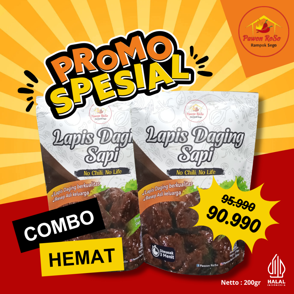 Jual Combo Hemat Double / Lapis Daging Sapi (200 gr) | Shopee Indonesia