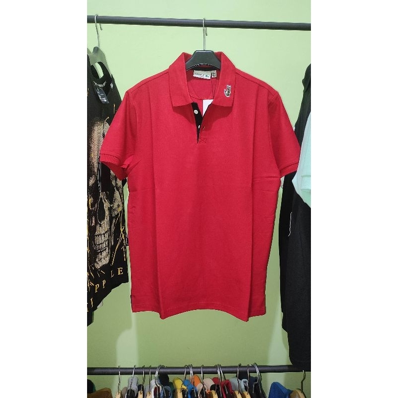 Jual Kaos Kerah / Polo Shirt Branded warna Merah Logo di kerah | Shopee ...