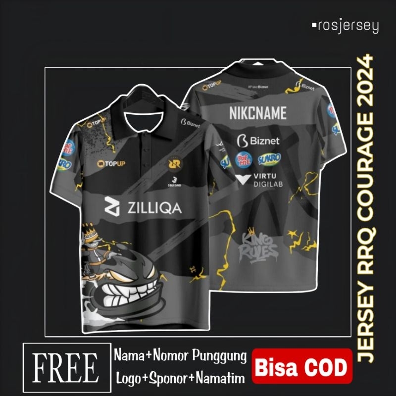 Jual JERSEY RRQ COURAGE TERBARU 2024 FULL PRINTING (free request ...