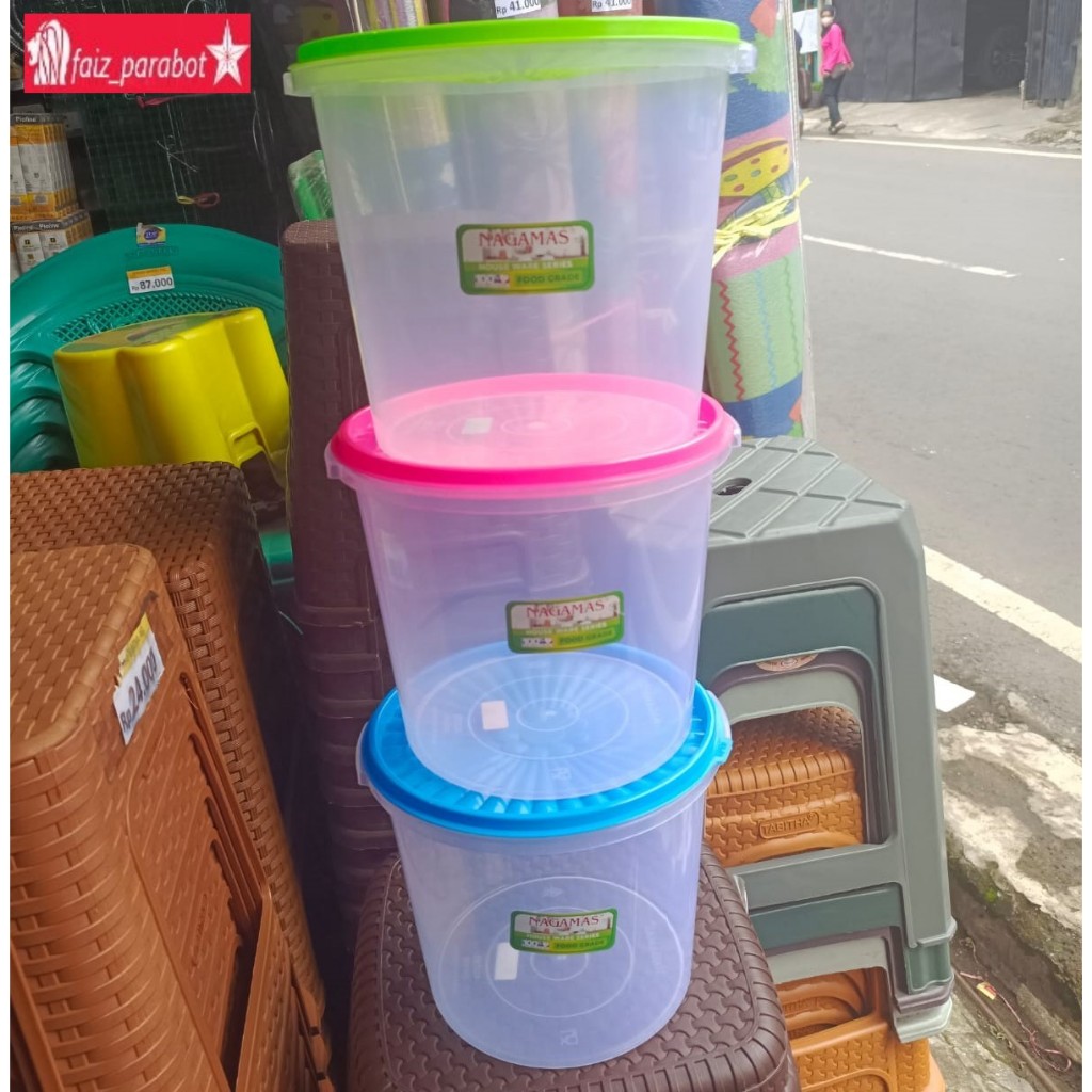 Jual Toples 5 liter / toples peyek / toples beras / toples kue NAGAMAS | Shopee Indonesia