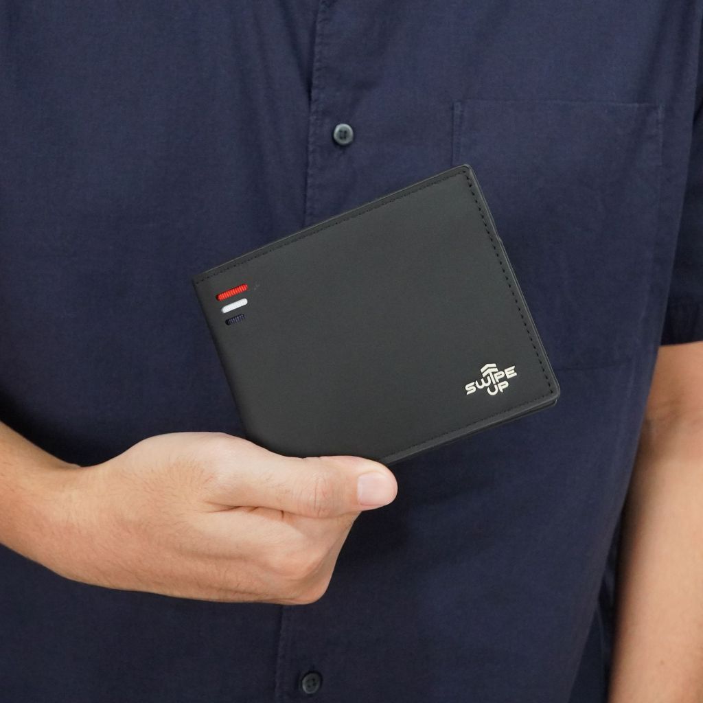 Jual Swipe Up Dompet Pria Lipat Modern Waterproof Black | Shopee Indonesia