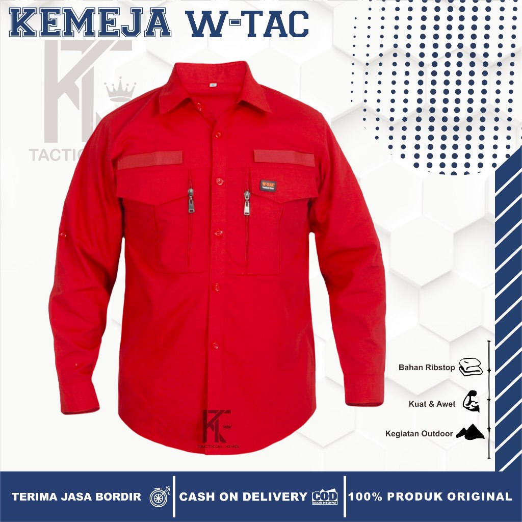 Jual Kemeja Tactical W-TAC Tangan panjang/Baju Kemeja Lapangan Taktical ...