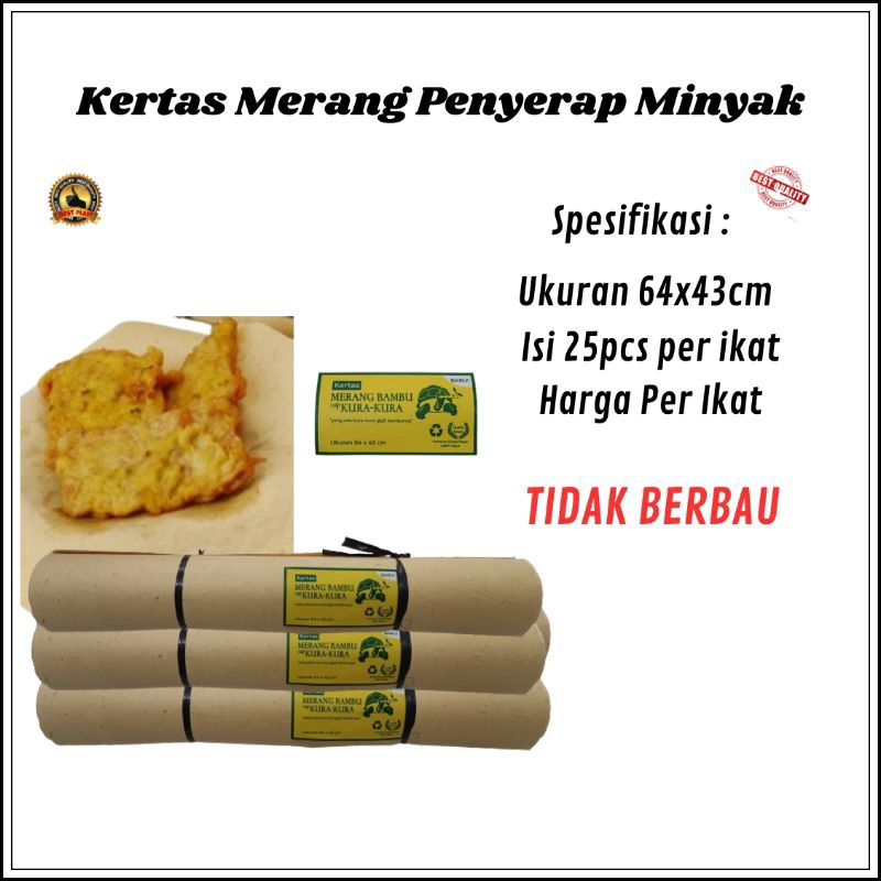 Jual Kertas merang/Kertas penyerap minyak Makanan/kertas gorengan ...