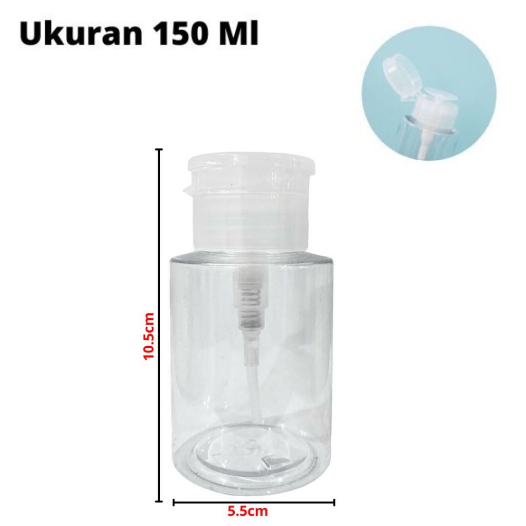 Jual HC Botol Dispenser Nail Polish 150ml Botol Pump Penghapus Nail Art ...