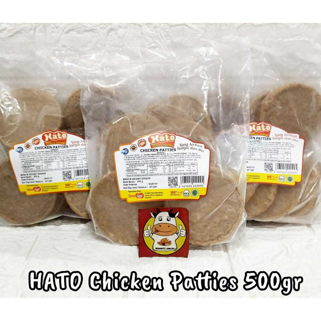 Jual HATO CHICKEN PATTIES 500GR-FROZEN FOOD-BRONTZ JOGJA | Shopee Indonesia
