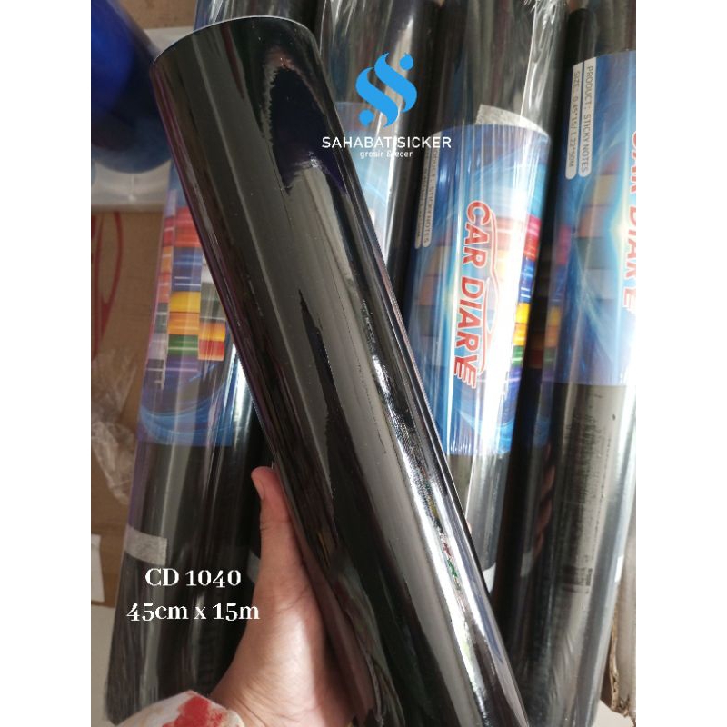 Jual STICKER SKOTLET CAR DIARY HITAM GLOSSY PER ROLL | Shopee Indonesia
