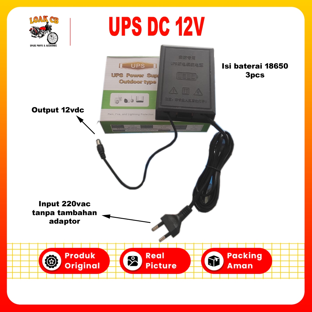 Jual Mini Smart UPS DC Modem Wifi Wireless Router MEdia Converter CCTV ...