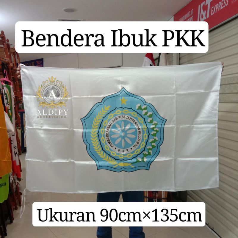 Jual Bendera PKK Bendera Ibu PKK Bahan Satin Logo Sablon Ukuran 90cm× ...