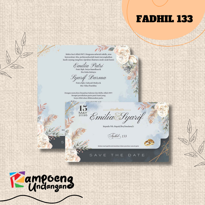 Jual Blangko Undangan atau Kertas Undangan Pernikahan merk FADHIL 133 dengan bahan kertas bc ...