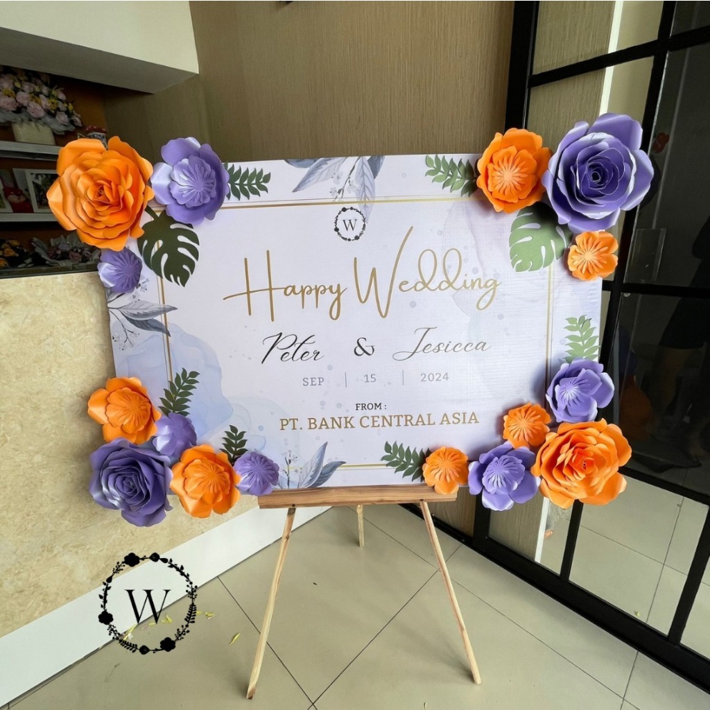 Jual Paper Flower Papan Bunga Kertas Bunga Papan Selamat Sukses Wedding ...