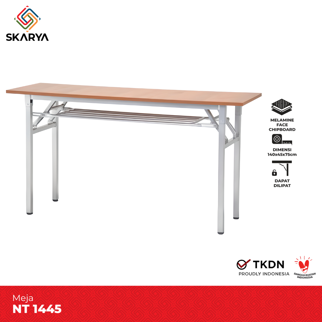 Jual Meja Lipat Kaki Besi Meja Laptop Meja Training NT 1445 (Baru ...