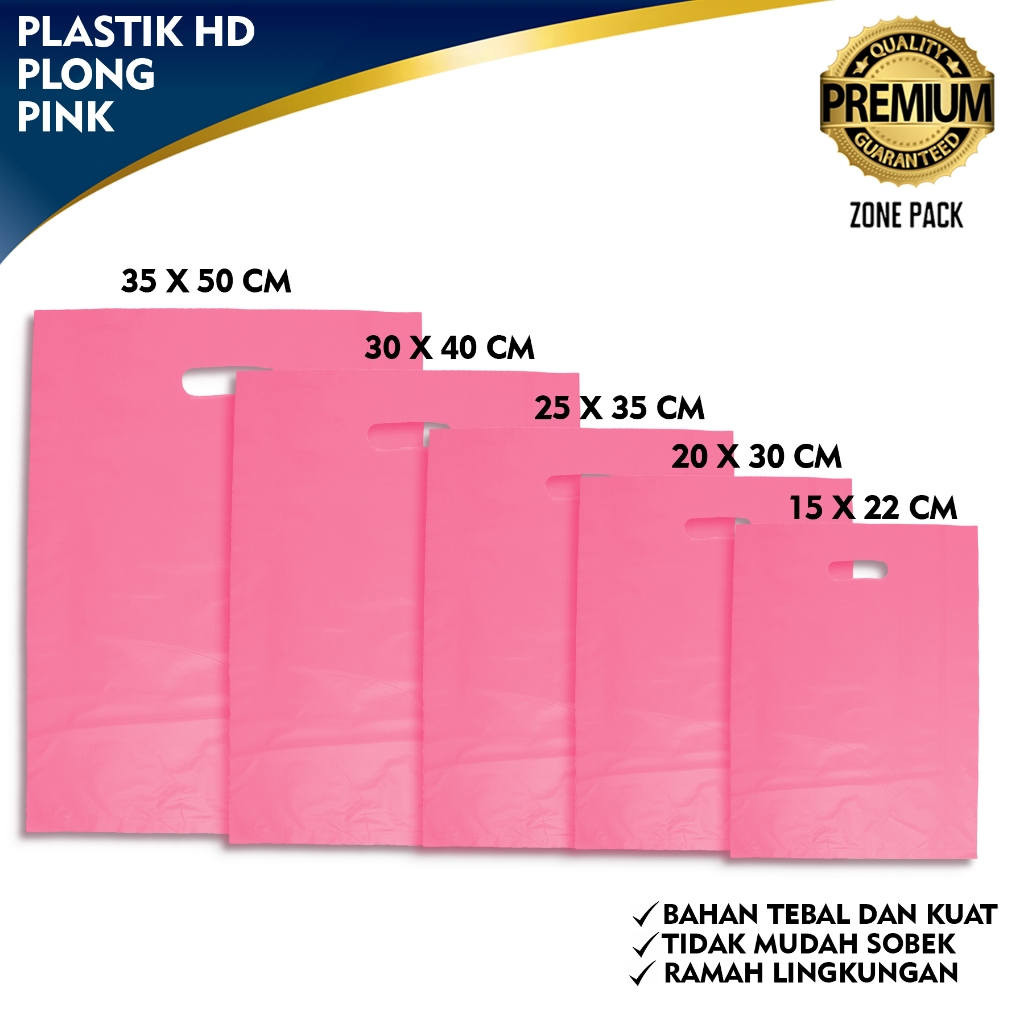 Jual Plastik Packing HD Plong Pink Isi 100 PCS | Kantong Plastik Baju ...