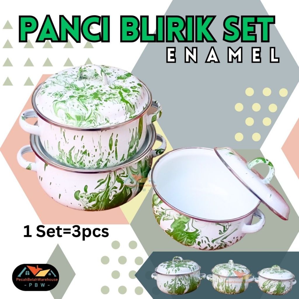 Jual Panci Enamel SET Blirik / Panci Enamel / Panci Enamel Seng Jadul ...