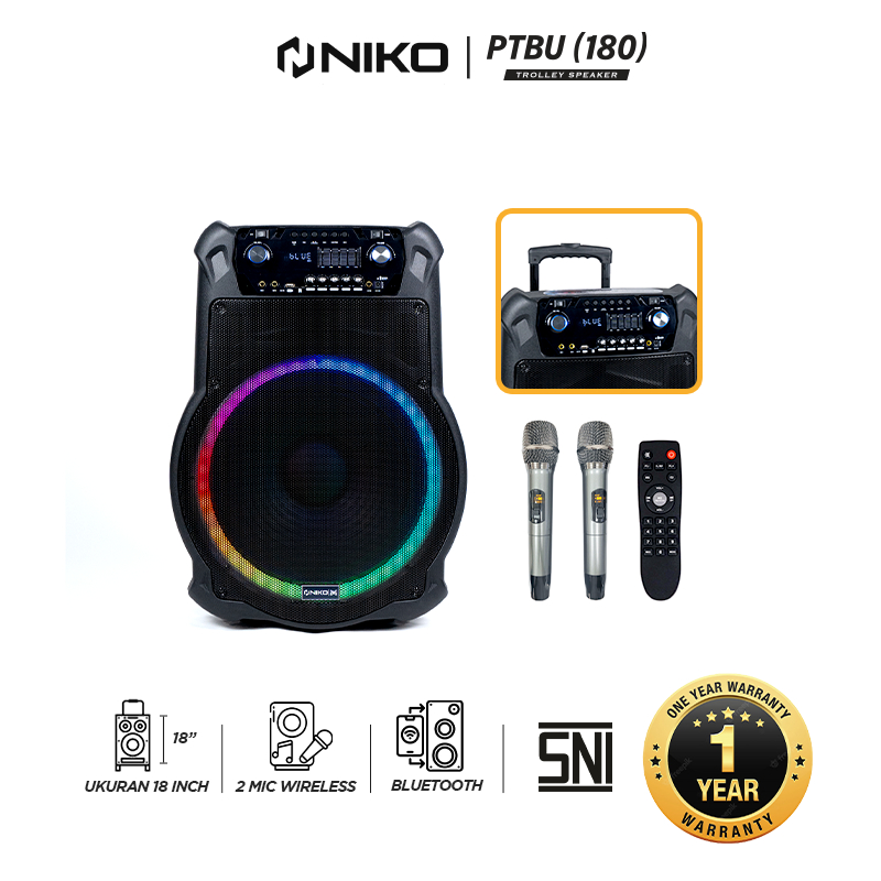 Jual Trolley Speaker NIKO PTBU 180 GARANSI RESMI | Shopee Indonesia