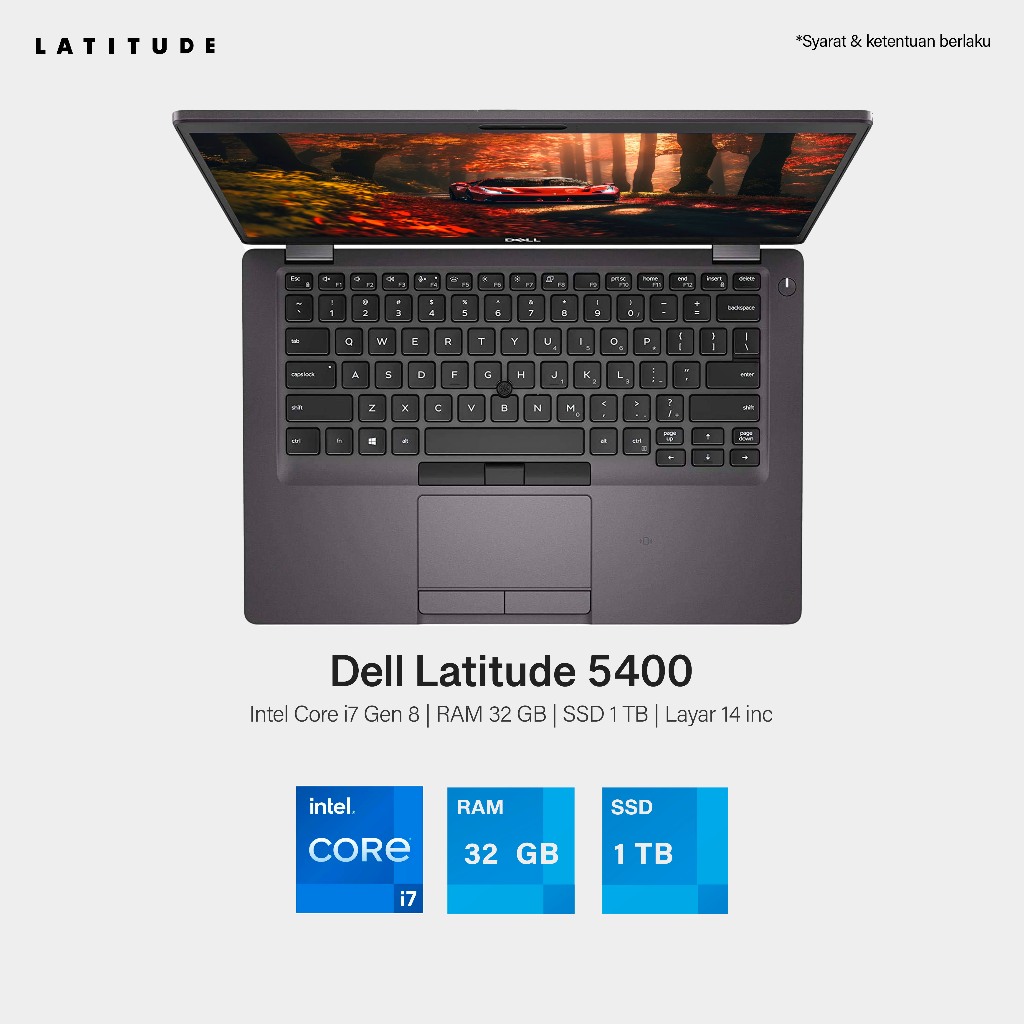 Jual LAPTOP DELL LATITUDE 5400 Intel Core i7 GEN 8 RAM 32 GB SSD 1 TB ...