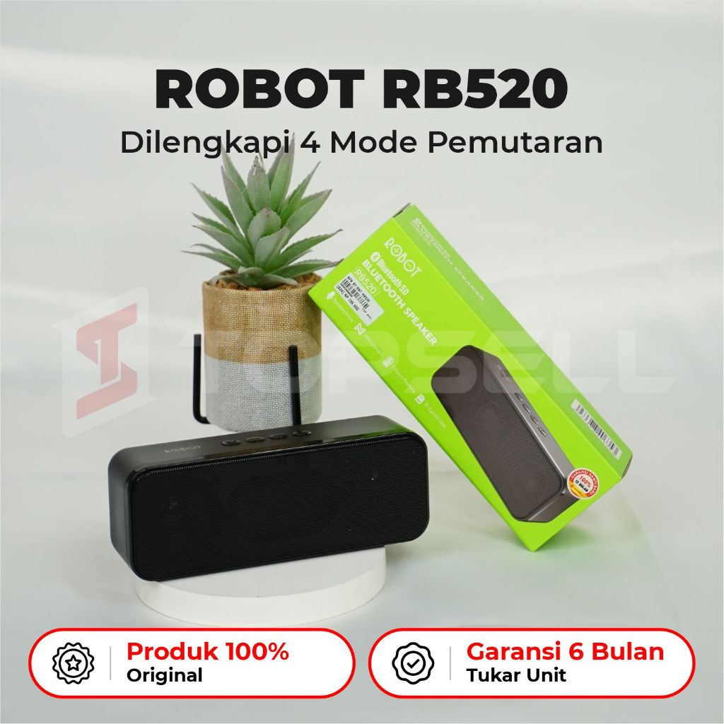 Jual Speaker Bluetooth Robot RB520 Bluetooth 5.0 Portable Audio Wireless Super Bass Stereo ...