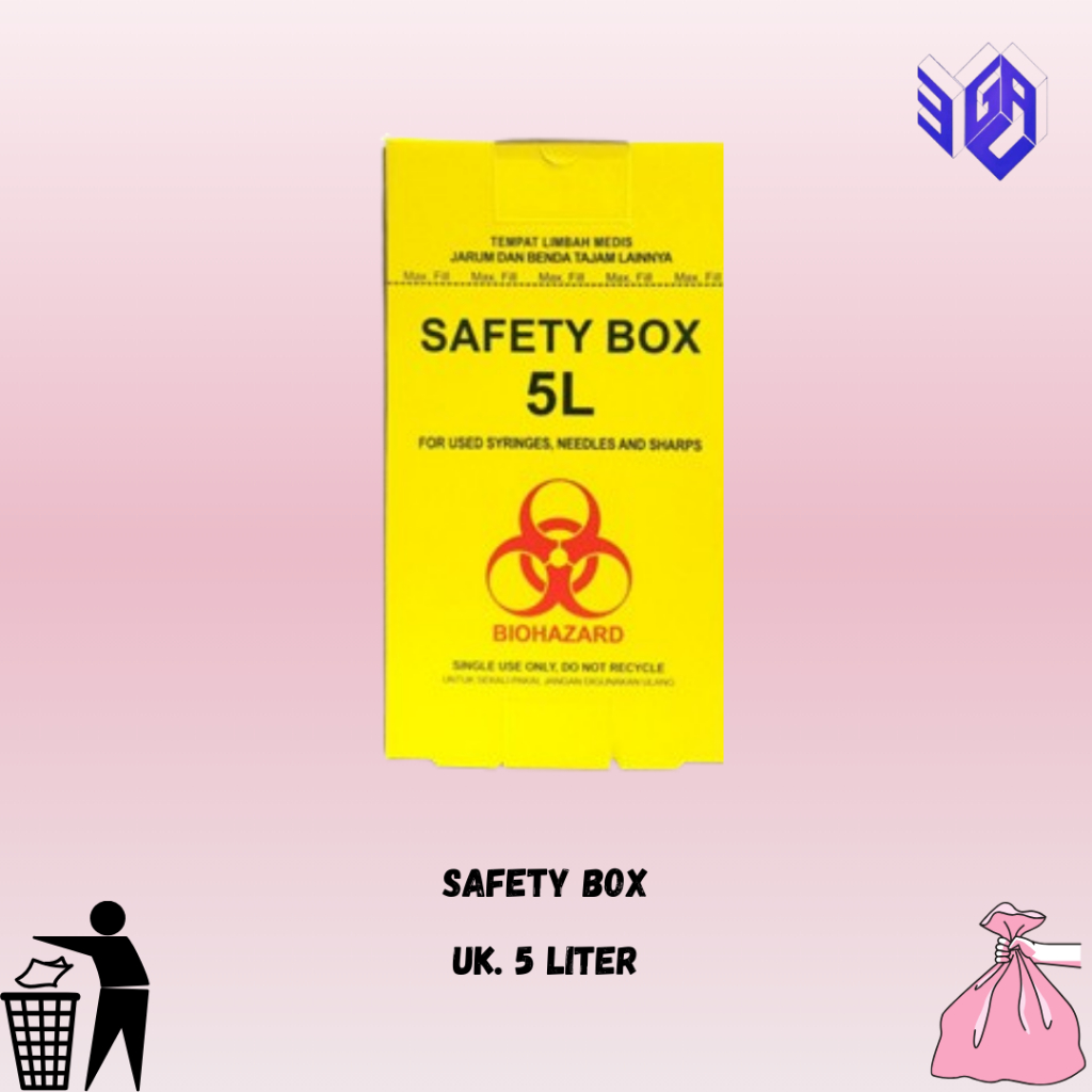 Jual Safety Box 5 Liter Tempat Limbah Medis Biohazard - Tempat Sampah Medis Made By BMS Plastik ...