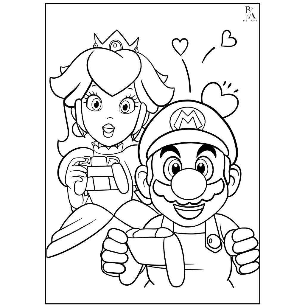 Jual kertas gambar mewarnai anak A4 (MARIO BROS) | Shopee Indonesia